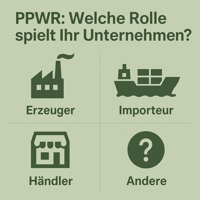 PPWR-Rollen - Erzeuger, Importeur, Händler